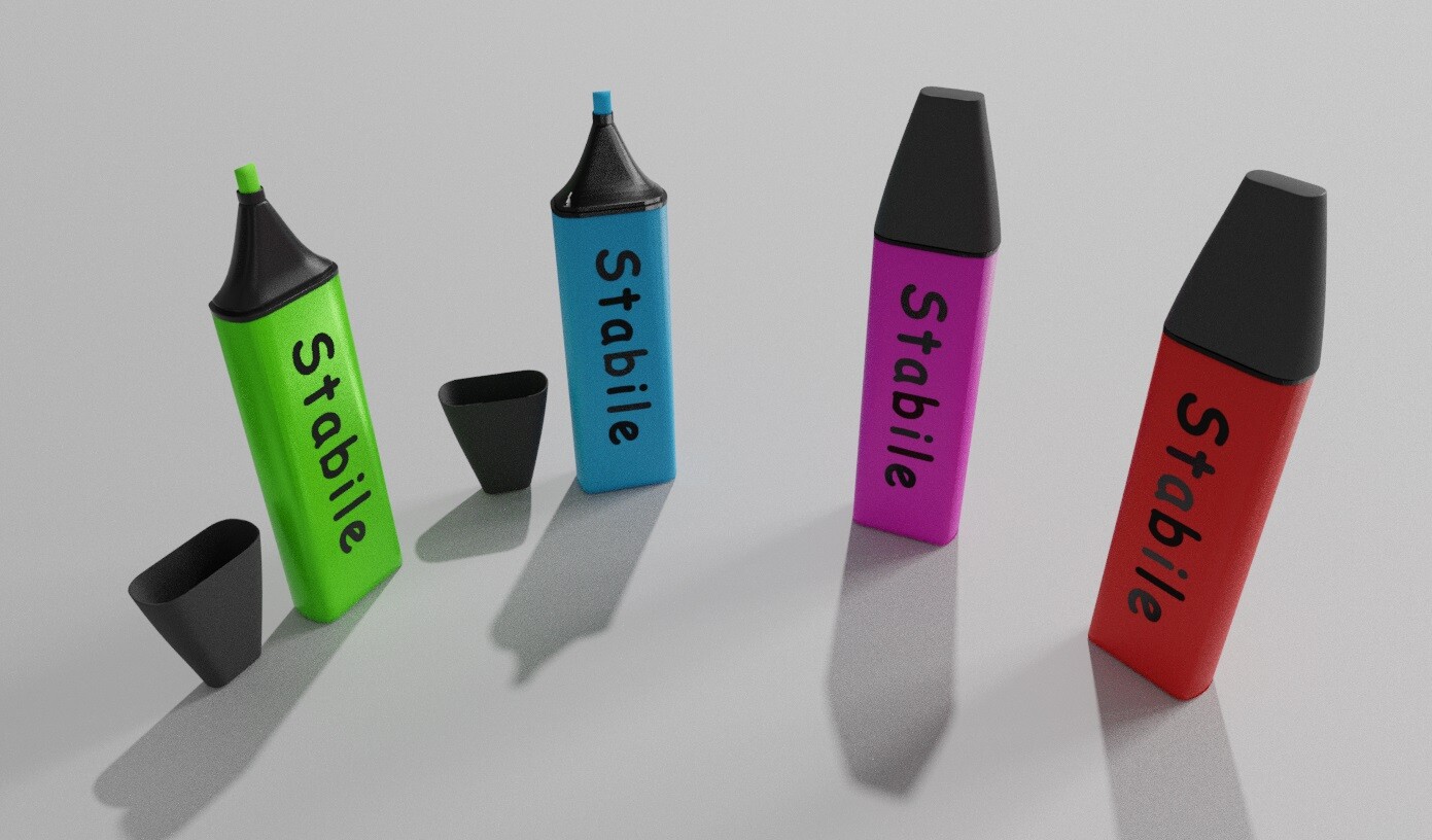 ArtStation - Highlighter Pens | Game Assets