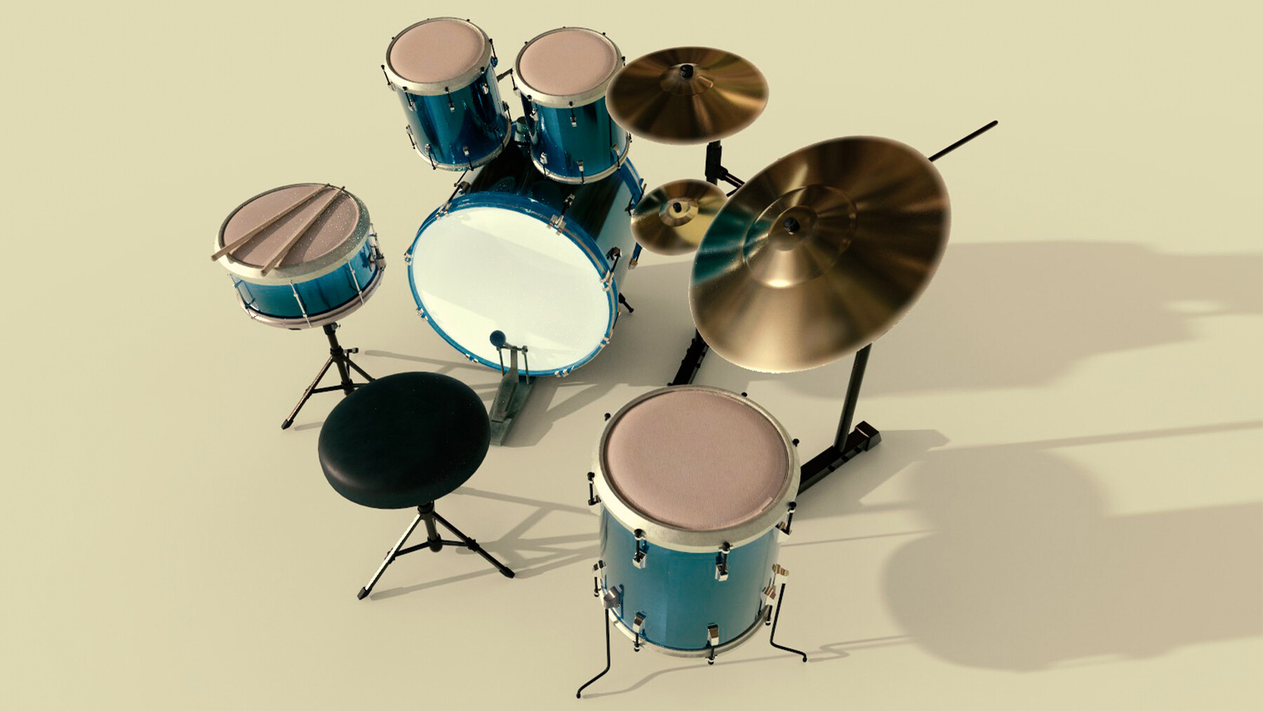 ArtStation - +15 musical instruments collection full detail low poly ...