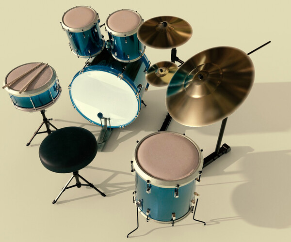 ArtStation - +15 musical instruments collection full detail low poly ...