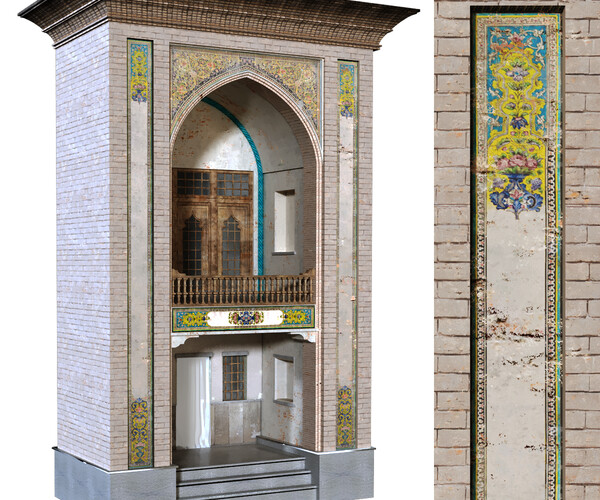 ArtStation - old islamic turkish arch set 136 | Game Assets