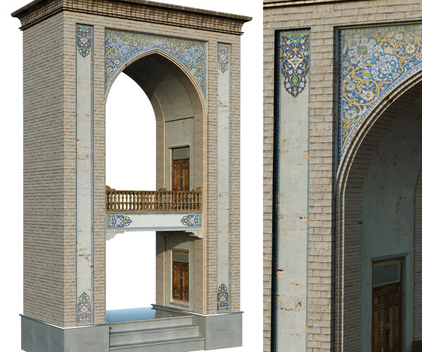 ArtStation - old islamic turkish arch set 143 | Game Assets