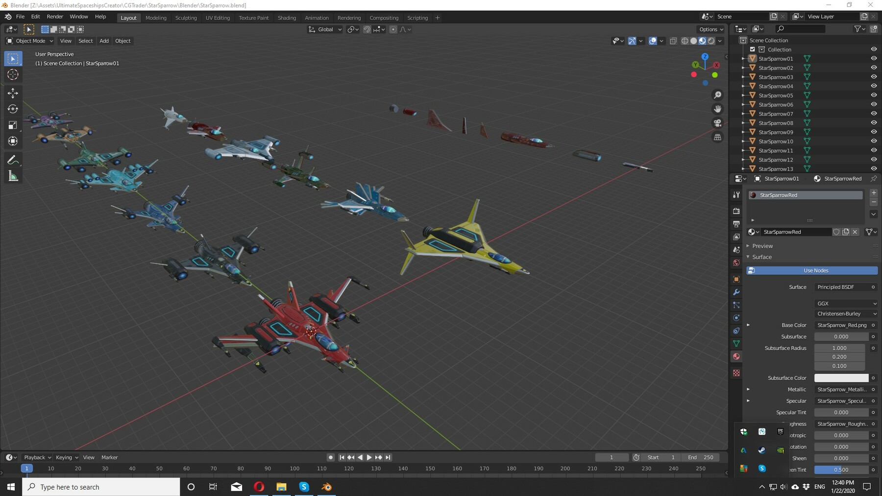 ArtStation - Star Sparrow Modular Spaceship | Game Assets