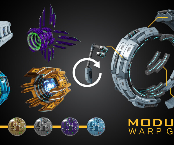 ArtStation - Modular Warp Gates | Game Assets