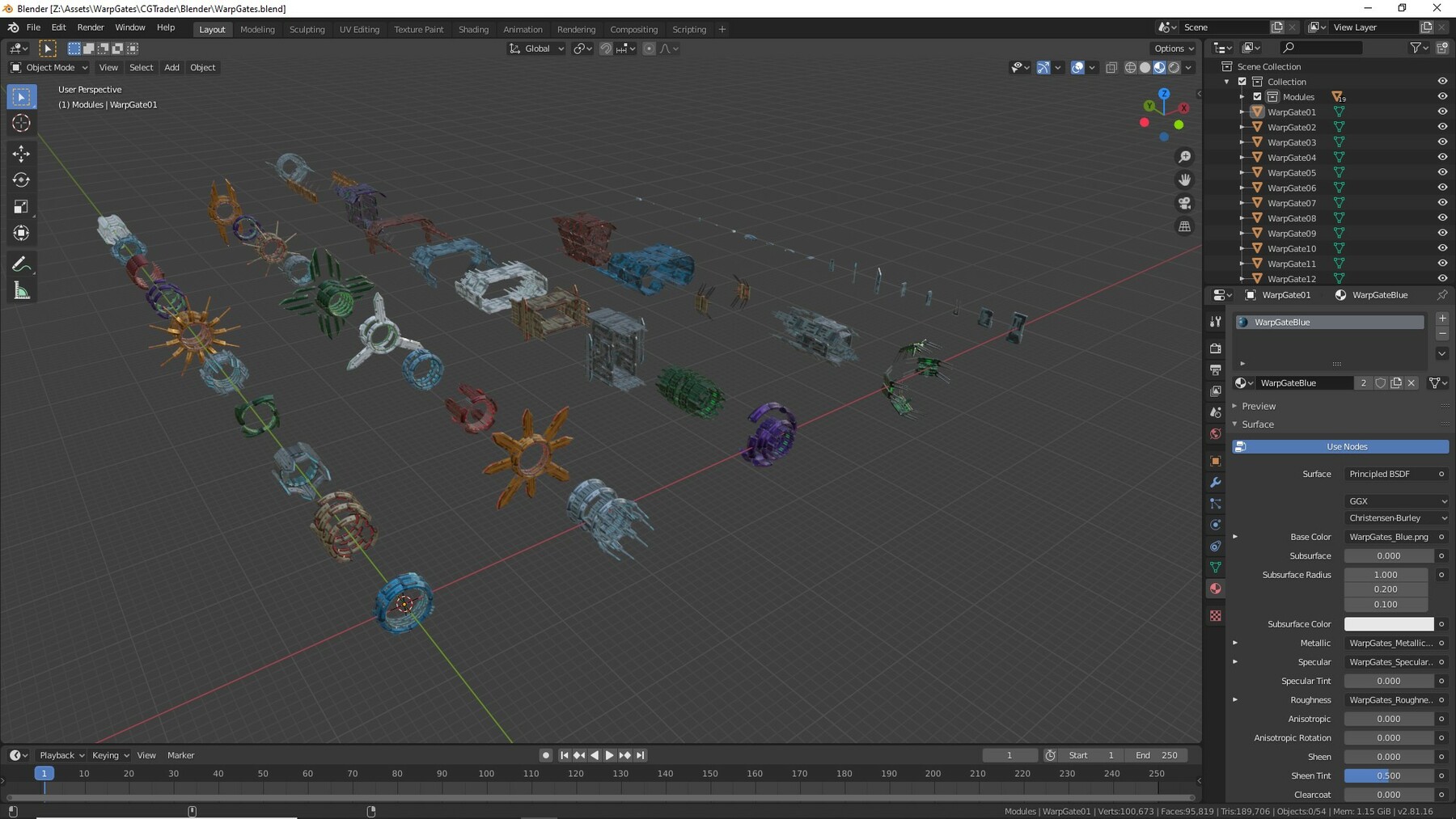 ArtStation - Modular Warp Gates | Game Assets