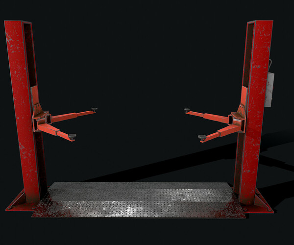 ArtStation - Car Lift 3d Model Pbr Texture | Game Assets