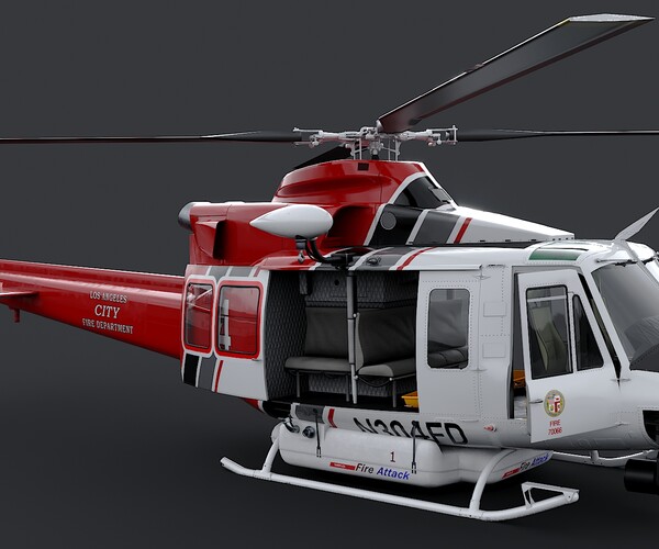 ArtStation - Helicopter Bell 412 LAFD | Resources