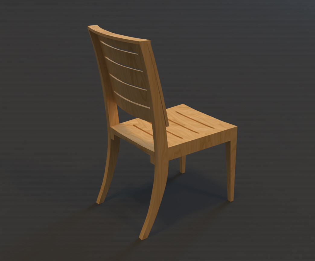 ArtStation - Wooden Chair 3D Model | Game Assets
