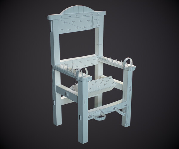 ArtStation - Medieval Spiked Torture Chair | Game Assets