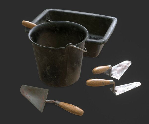ArtStation - Mortar Tools Set | Game Assets