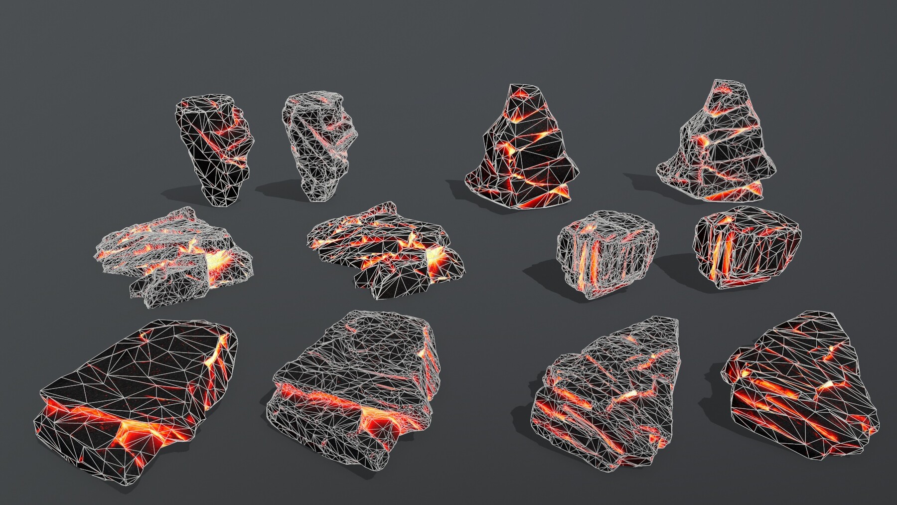 ArtStation - Lava Rock Set | Game Assets