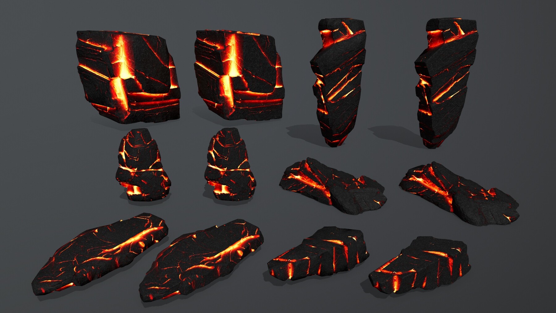 ArtStation - Lava Rock Set | Game Assets