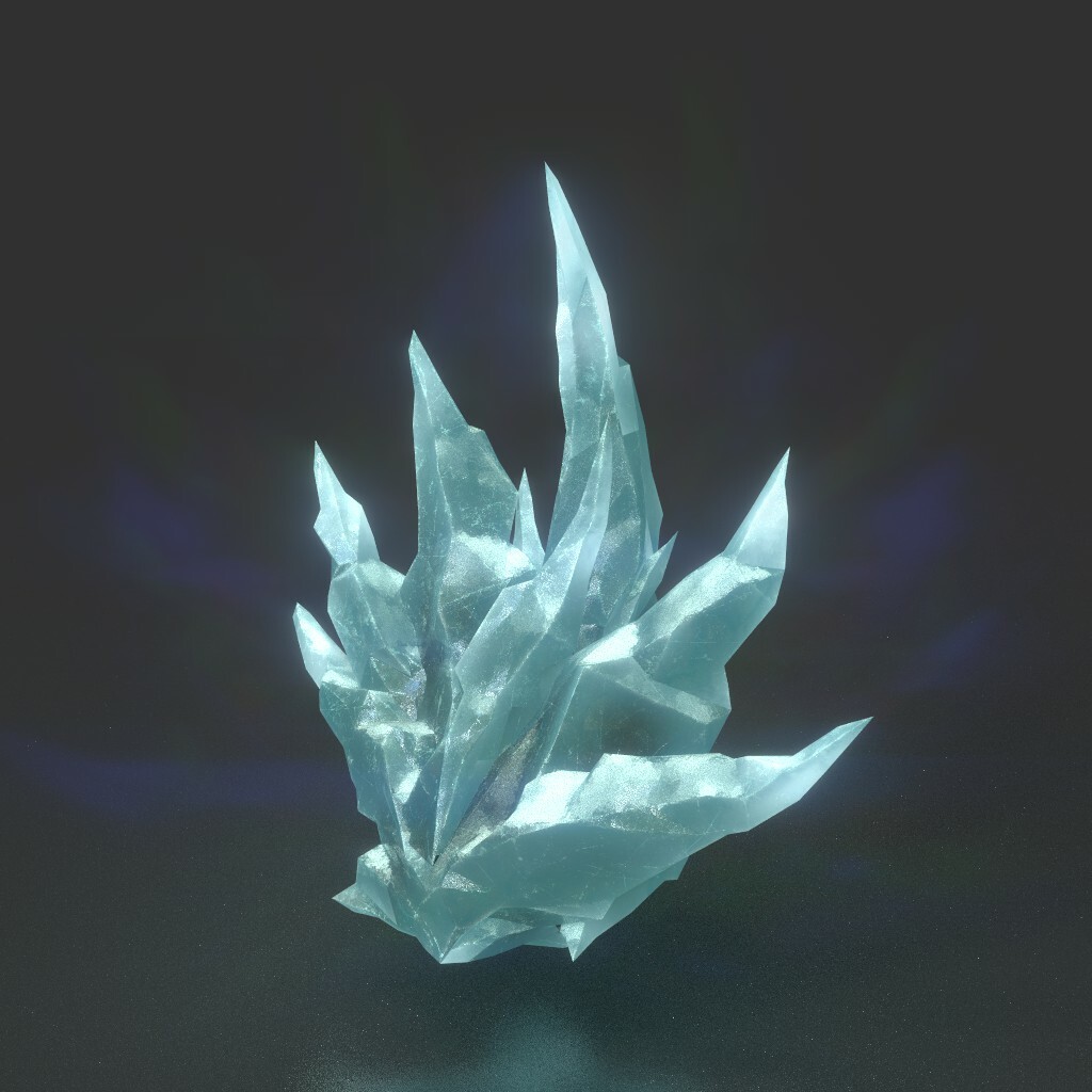 ArtStation - Low poly Sharp Ice Modular 210916 | Game Assets