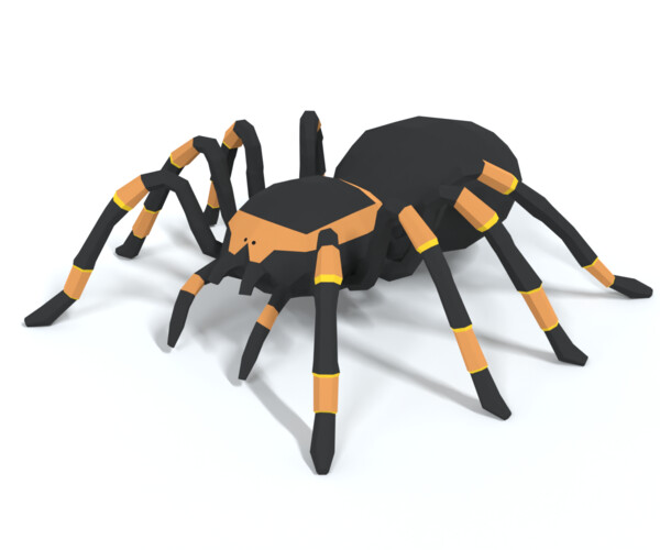 ArtStation - Low Poly Cartoon Tarantula | Game Assets