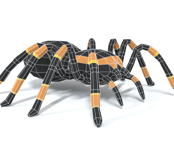ArtStation - Low Poly Cartoon Tarantula | Game Assets