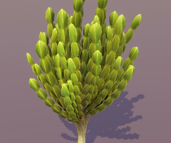 ArtStation - Cartoon Candelabra Tree 3D Model | Game Assets