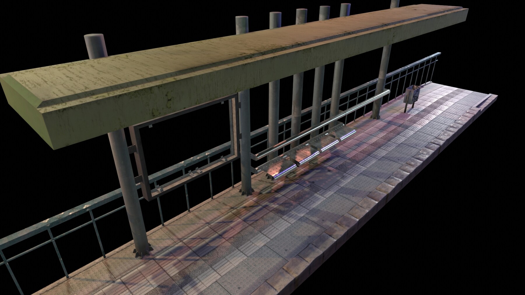 ArtStation - Bus Stop | Game Assets