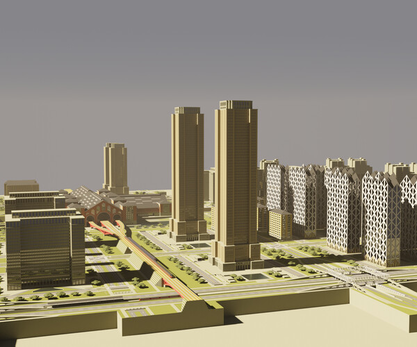 ArtStation - Building Blocks for Modern City Scenes – Kit 02 | Game Assets