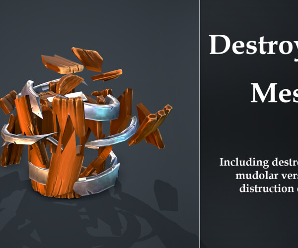 ArtStation - Stylized Barrel-Modular-Destroyable | Game Assets