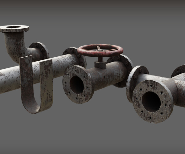 ArtStation - Rusty Modular Pipes | Game Assets