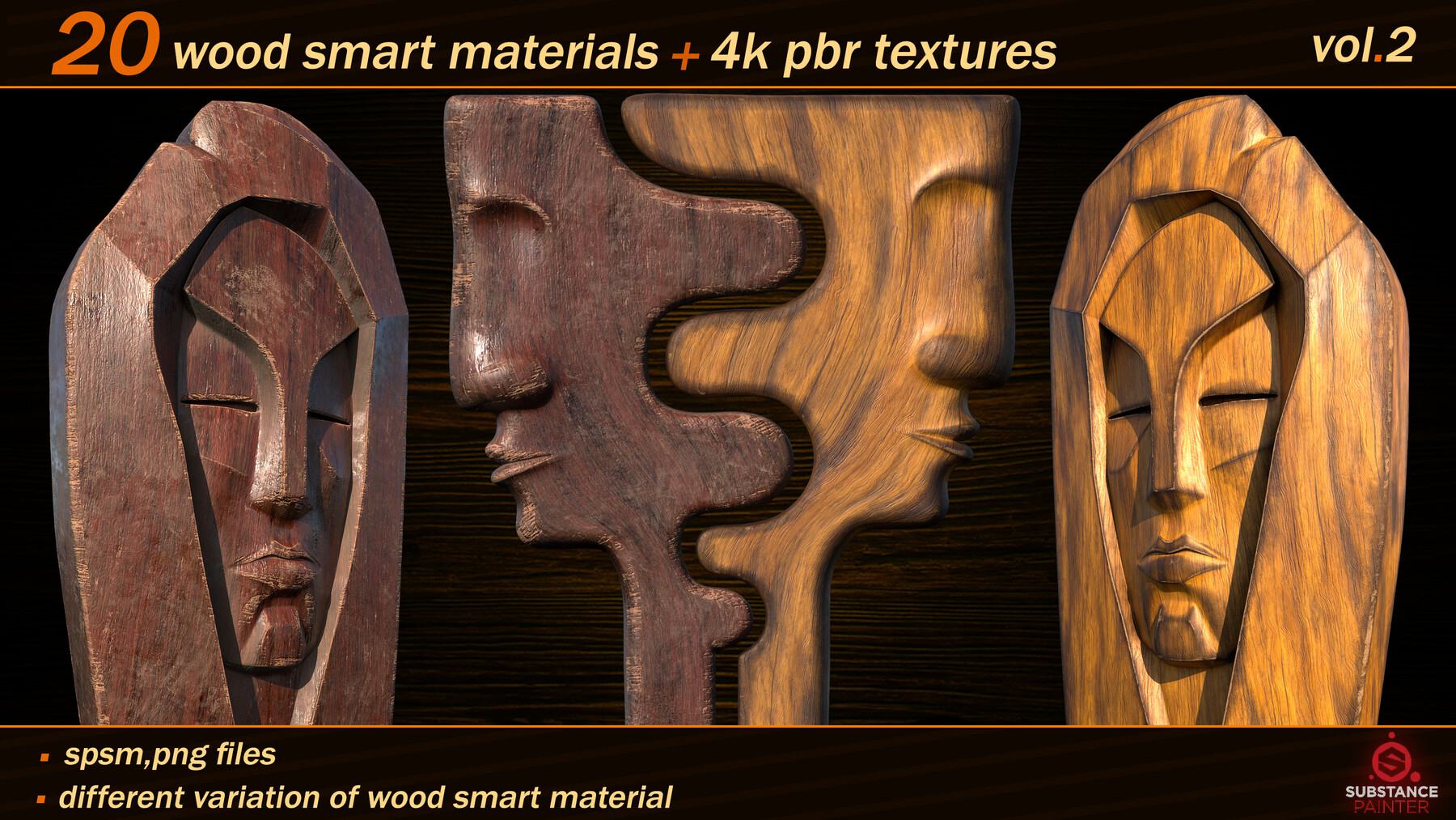 ArtStation - 20 High Quality Wood Smart Material Bundle + 4k PBR ...