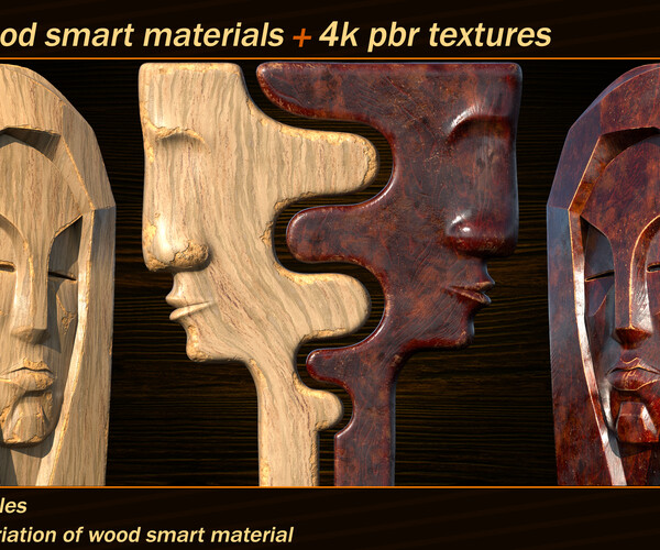 ArtStation - 20 High Quality Wood Smart Material Bundle + 4k PBR ...