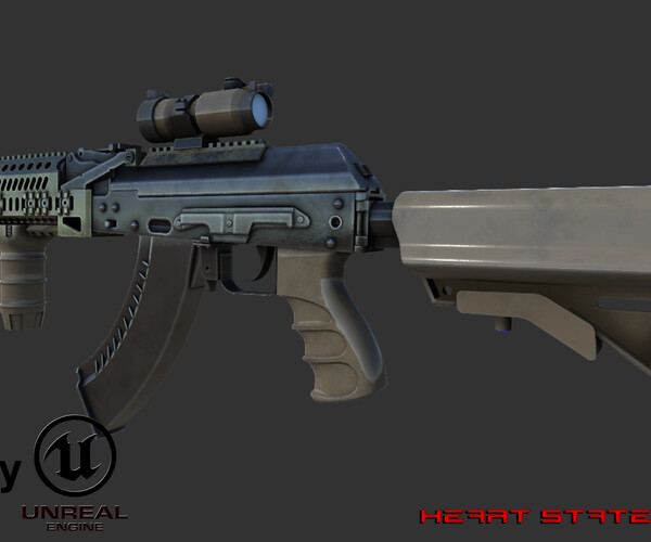 ArtStation - FPS Gun 4K - Rifle 1 | Game Assets