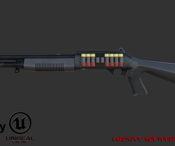 ArtStation - FPS Gun 4K - Shotgun 2 | Game Assets