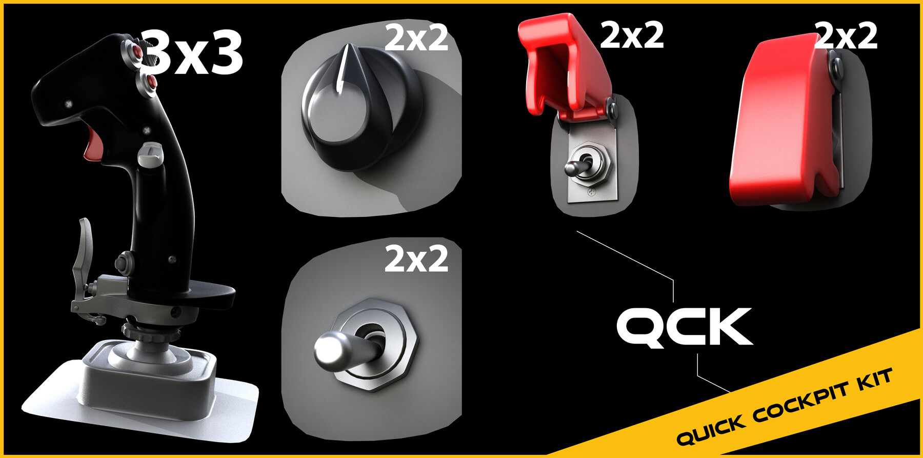 ArtStation - Quick Cockpit Kit Vol 1 - Polystein Add-on Presets for MODO | Resources