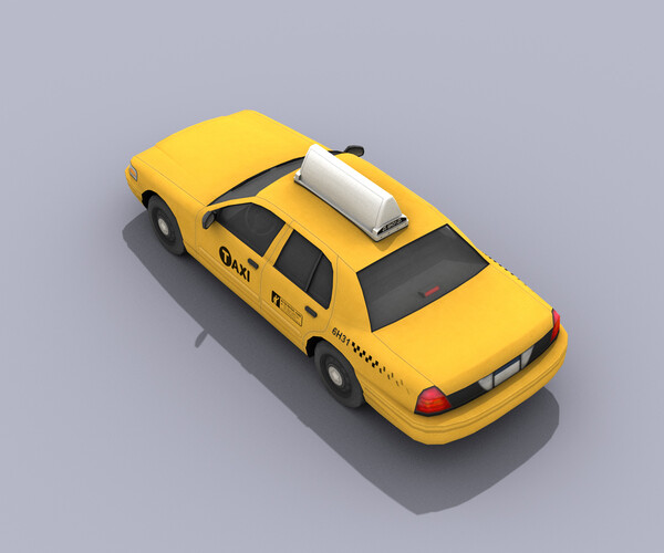 ArtStation - New York Taxi Low-poly 3D model | Resources