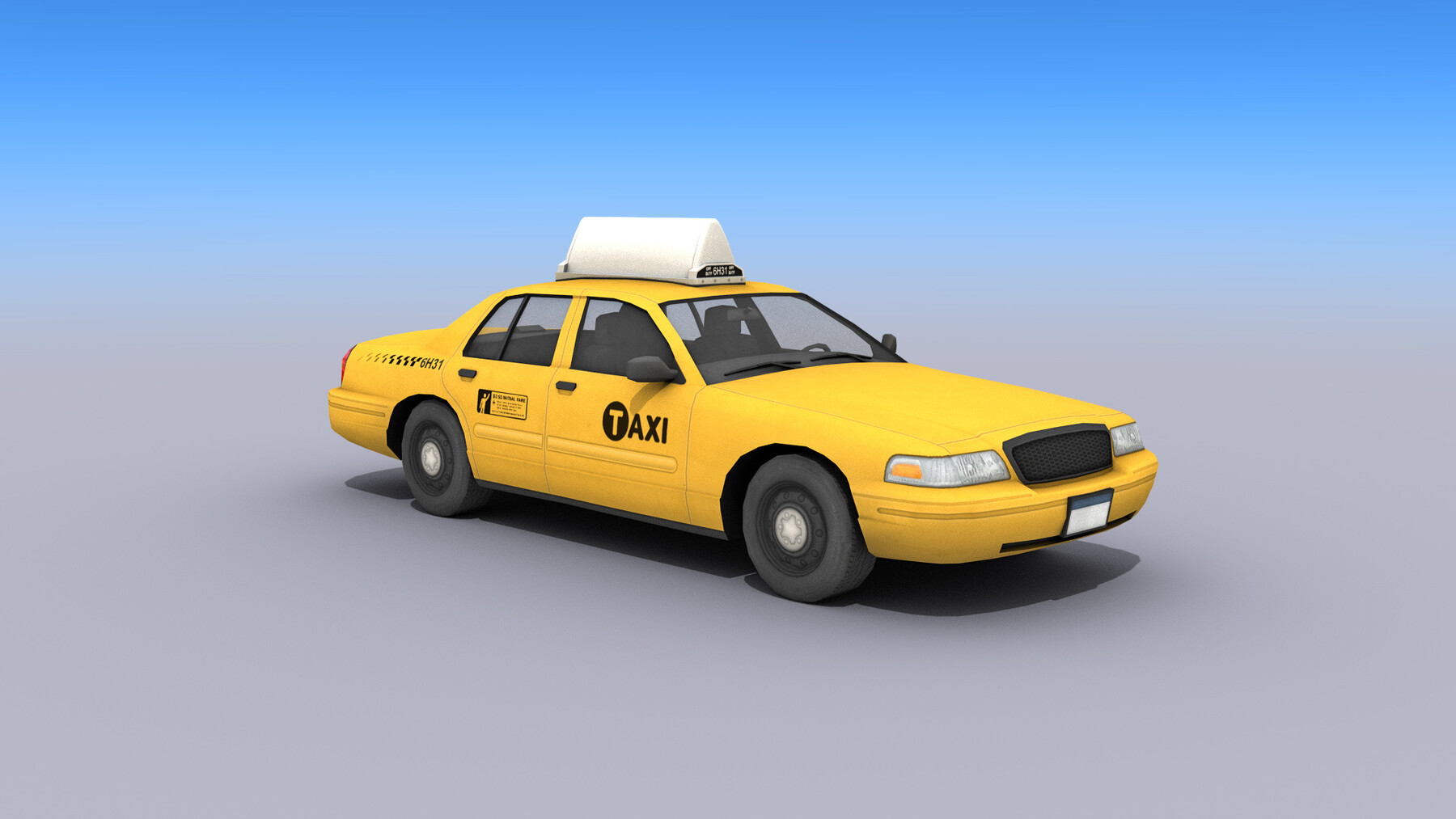 ArtStation - New York Taxi Low-poly 3D model | Resources