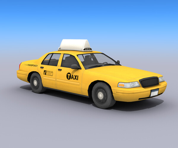 ArtStation - New York Taxi Low-poly 3D model | Resources