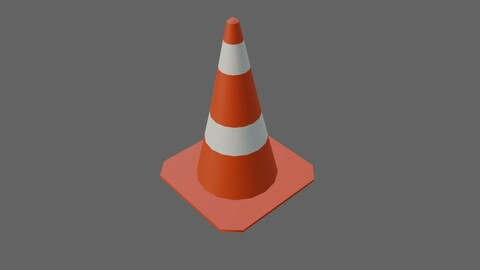 ArtStation - Street Cone Low-poly 3D model | Game Assets