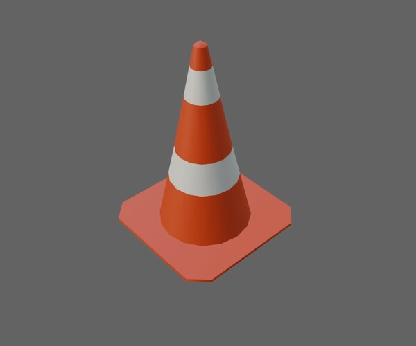 ArtStation - Street Cone Low-poly 3D model | Game Assets