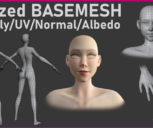 ArtStation - Stylized Female LP BaseMesh | Game Assets