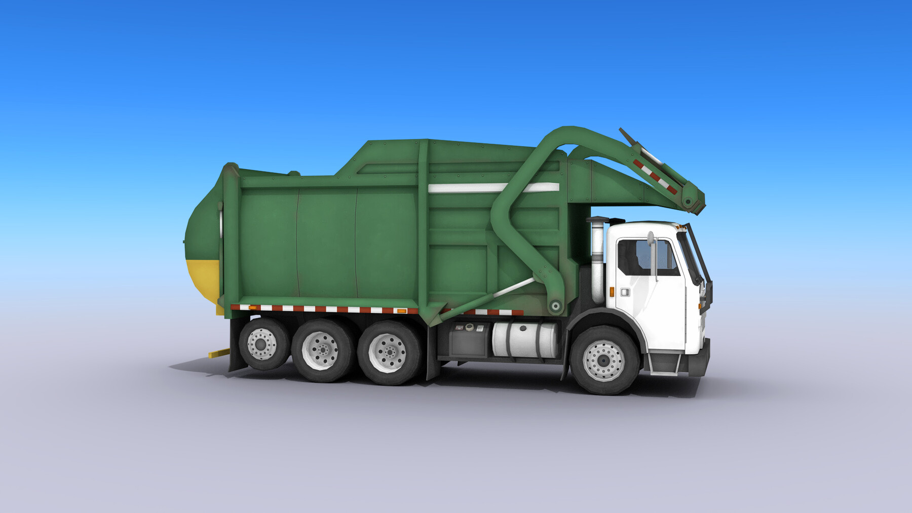 ArtStation - Garbage Truck Low-poly 3D model | Game Assets