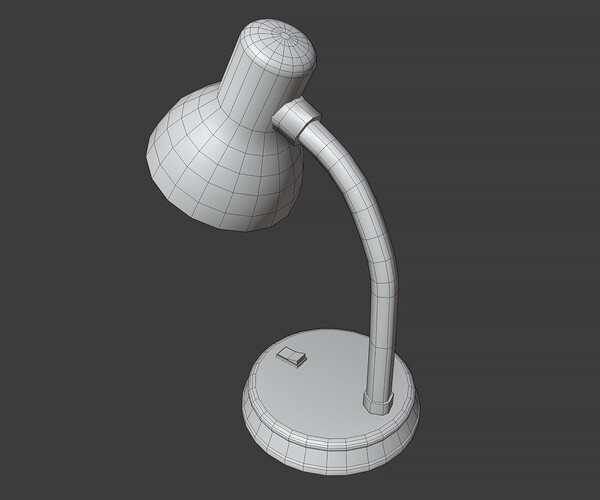 ArtStation - Old Retro Table Lamp Low Poly | Game Assets
