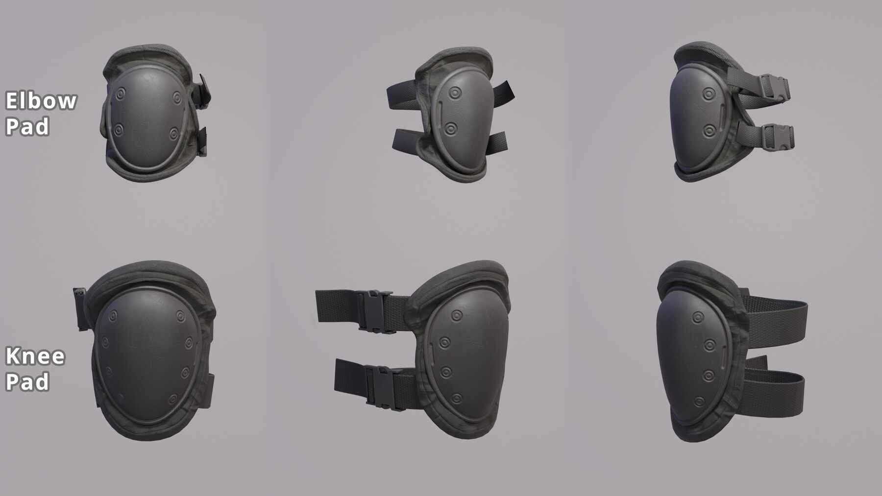 ArtStation - Knee Pad and Elbow Pad - PBR Game Ready | Game Assets