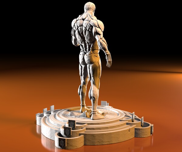 ArtStation - THE ARMORED TITAN STATUE | Game Assets