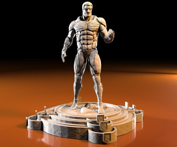 ArtStation - THE ARMORED TITAN STATUE | Game Assets