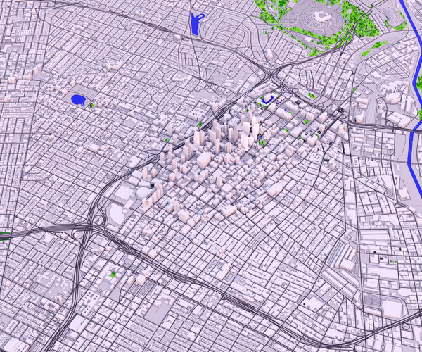 ArtStation - Los Angeles - city and surroundings 3D model | Resources