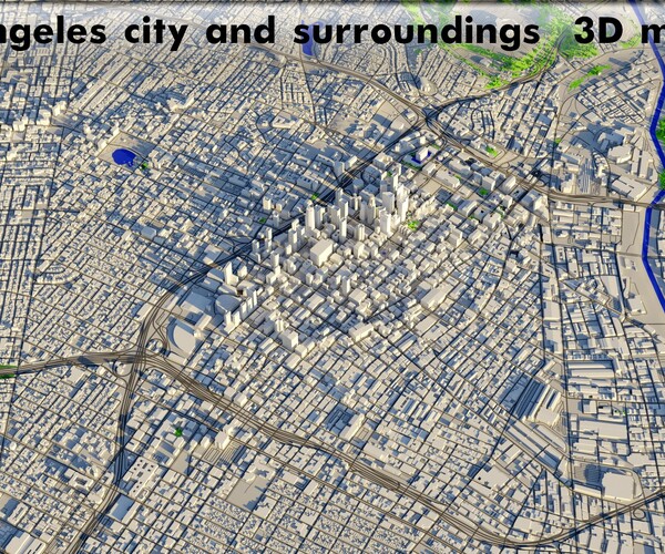 ArtStation - Los Angeles - city and surroundings 3D model | Resources