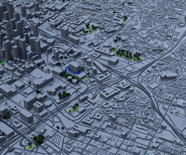 ArtStation - Los Angeles - city and surroundings 3D model | Resources