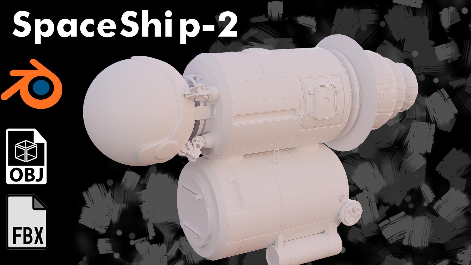 ArtStation - Spaceship model-2 | FBX, Blend file | Resources