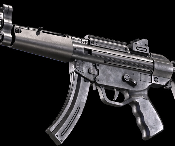 ArtStation - MP5 SMG PBR Worn Low-poly 3D model | Game Assets