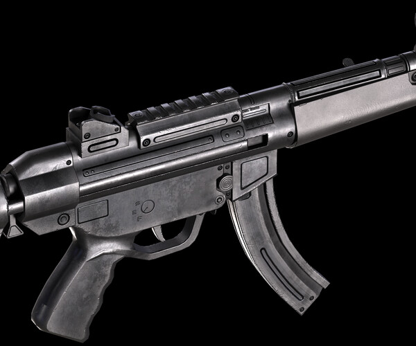 ArtStation - MP5 SMG PBR Worn Low-poly 3D model | Game Assets
