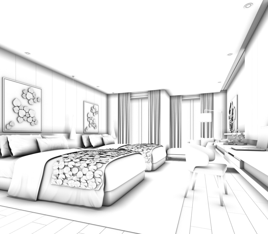 ArtStation - bedroom hotel suites designed a complete 20 | Resources