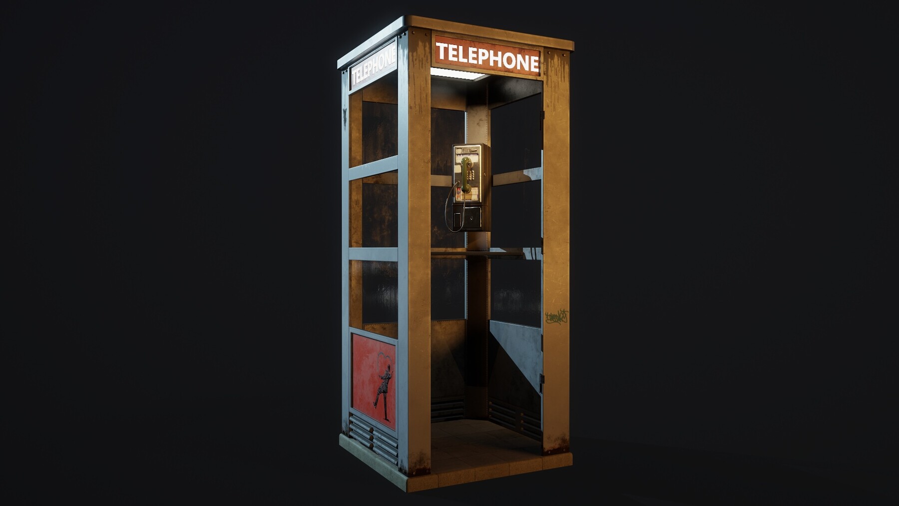 ArtStation - US Phone Booth | Game Assets