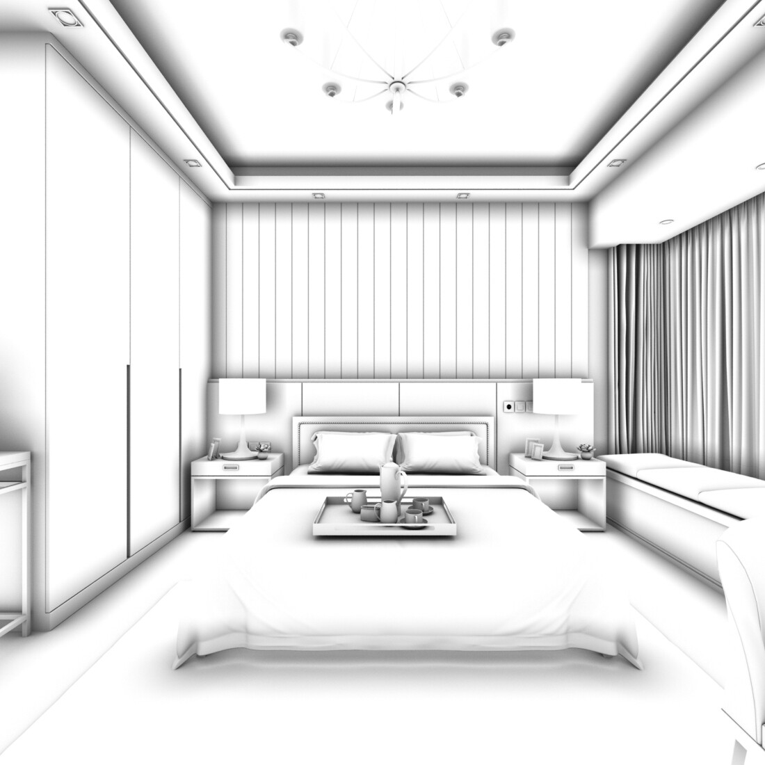 ArtStation - Stylish bedroom complete 16 | Resources