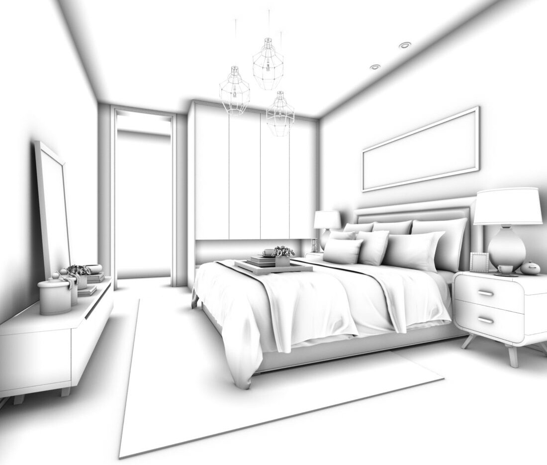 ArtStation - Stylish bedroom complete 108 | Resources