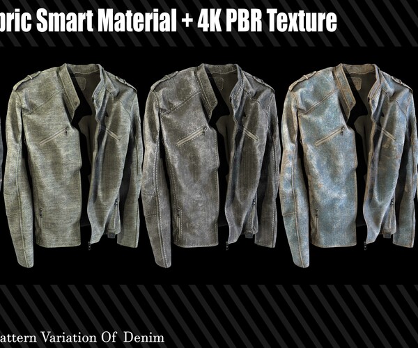 ArtStation - 30 Denim Fabric Smart Material + 4K PBR Texture Vol_1 ...